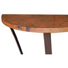 Rustic Half Moon Copper Top Console Table - Mediterranean - Console ...