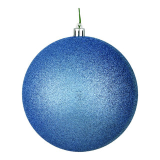 Vickerman N591029Dg 4" Periwinkle Glitter Ball Ornament, 6 Per Bag ...
