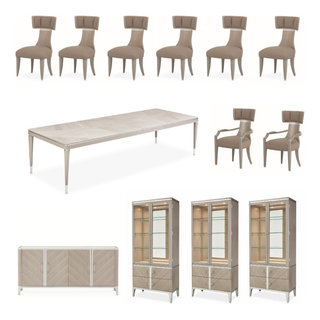 AICO Furniture - Lanterna 13 Piece Dining Room Set - 9032000-204-823 ...