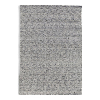 Hand-loomed Bluish Grey Rib Cut Wool Rug by Tufty Home, 4x6 ...