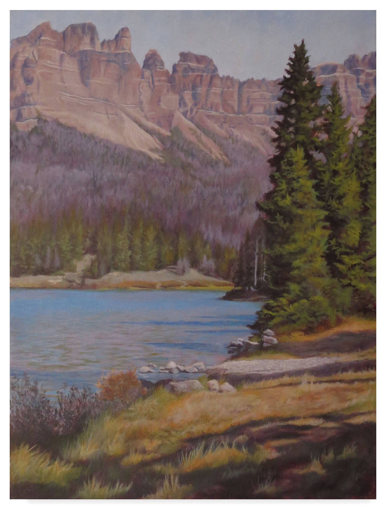 Rusty Frentner 'Brooks Lake' Canvas Art, 47"x35" - Rustic - Prints And ...