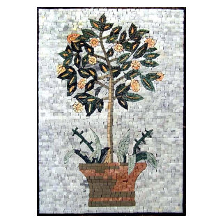 Mosaic Artwork, Lemon Tree, 26" x 36" - Contemporary - Tile Murals - by ...