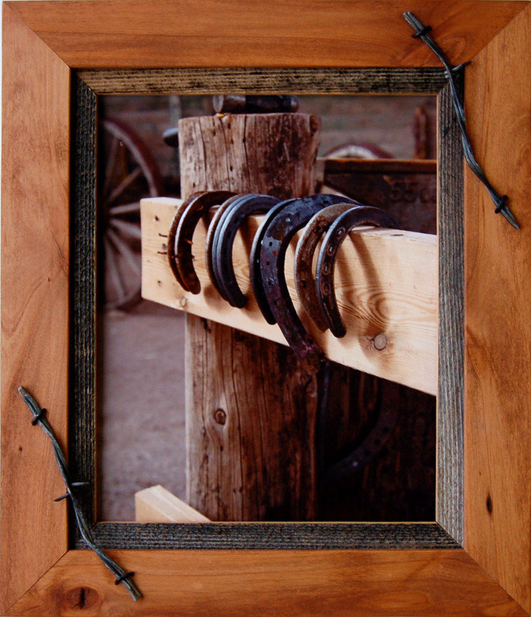 Western Frames- Wood Frame With Barbed Wire Sagebrush Series, 8"x10 ...