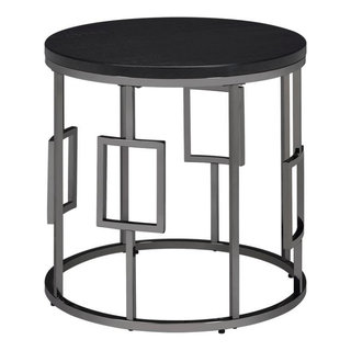Kendall Round End Table - Contemporary - Side Tables And End Tables ...