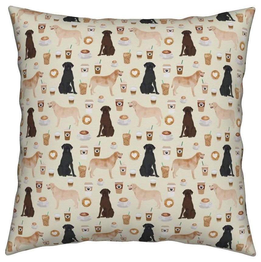 Labrador Labrador Retriever Yellow Lab Throw Pillow - Contemporary ...