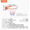 VEVOR Basketball Rim Replacement Outdoor Heavy Duty Hanging Flex Hoop ...