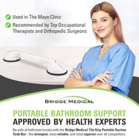 Tile Grip Portable Suction Telescoping Grab Bar - Traditional - Grab ...