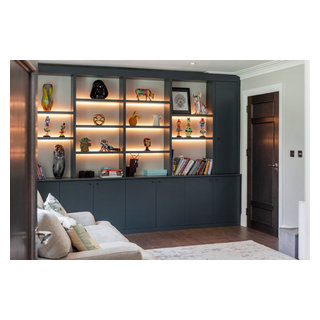 Bespoke wall to wall display unit - Contemporary - Living Room - Surrey ...