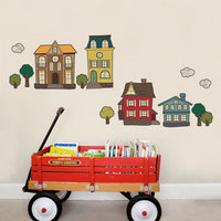 Houses Vinyl Wall Stickers - Wall Decals - by Simple Shapes | Houzz