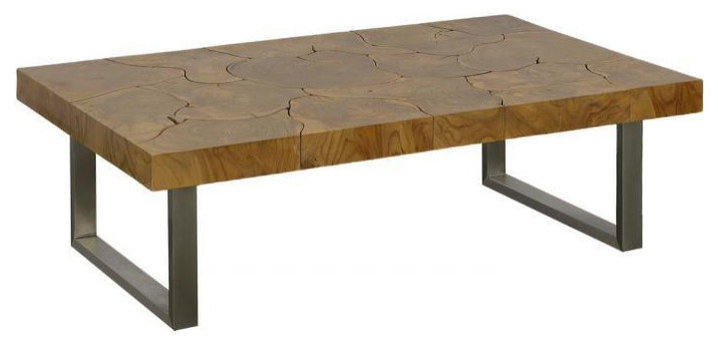 Teak Slice Coffee Table - Transitional - Coffee Tables - by Lighting ...