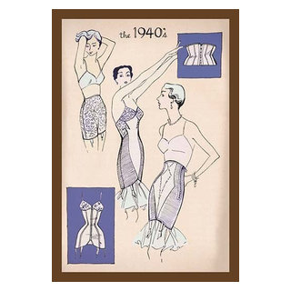 Nylon in Corsetry, 1940, 20" x 30" - Traditional - Prints And Posters ...