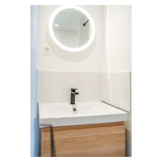 Création d'une salle d'eau pour adolescent - Contemporary - Powder Room ...