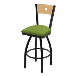 Holland Voltaire 830 25" Counter Stool - Blk/Natural/Canter Kiwi Green ...