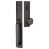 Emtek Lausanne Keyed Entry Modern Handleset, Round Knob, Flat Black ...