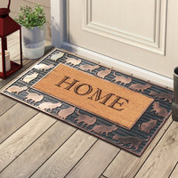 A1HC Rubber and Coir Home Design Copper Finished Decorative Doormat 18 ...