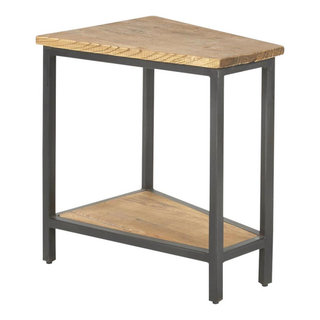 Industrial Reclaimed Elm Side Table - Industrial - Side Tables And End ...