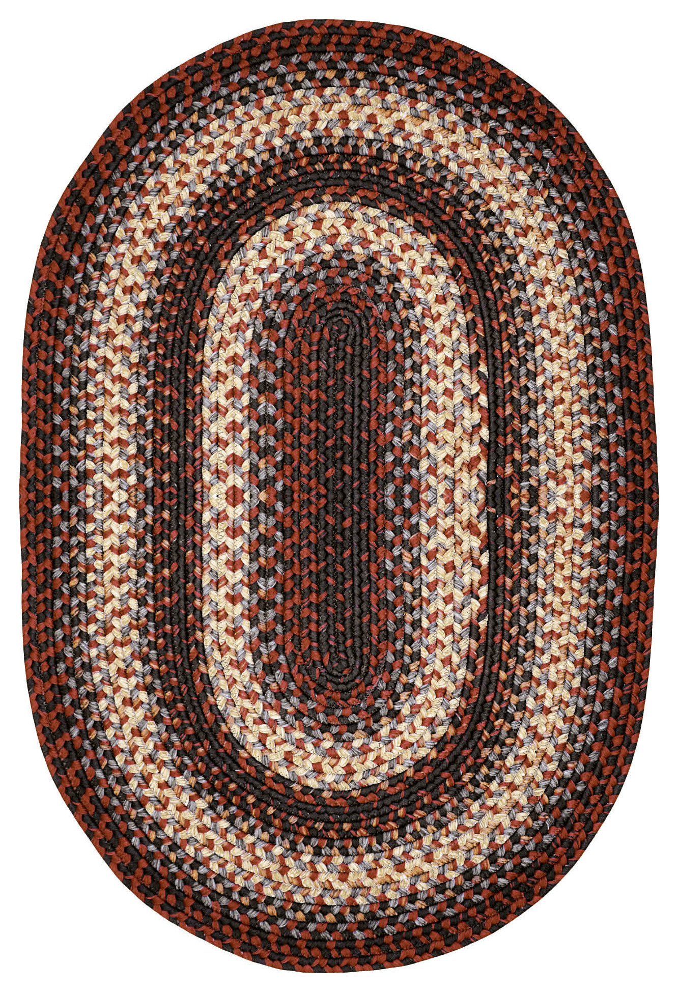 Homespice Decor Montgomery Indoor/Outdoor Braided Rug 4'x6' Oval ...