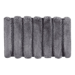Madison Park Tufted Pearl Channel Rug, Grey - Contemporary - Bath Mats ...
