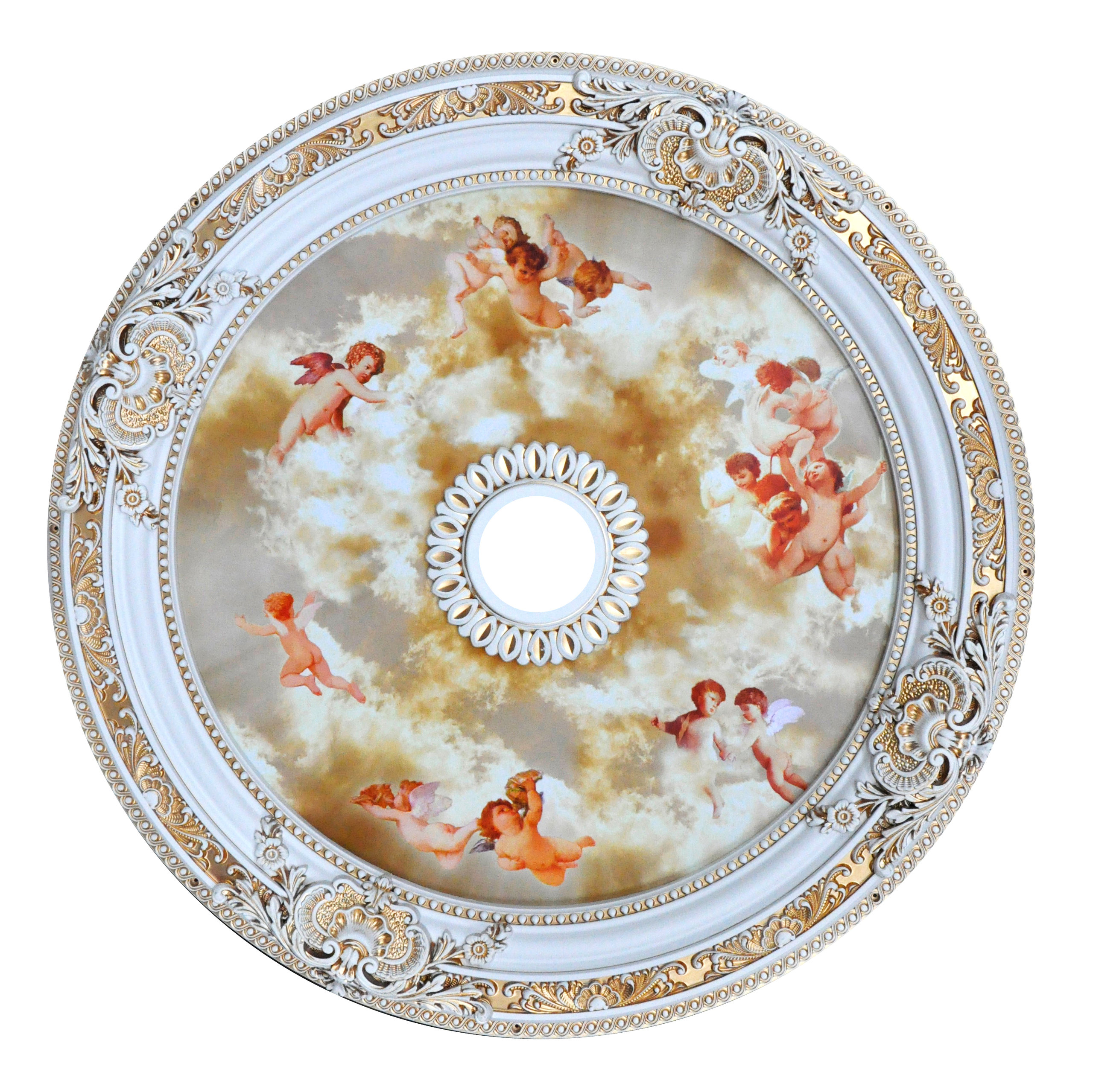 Artistry Lighting, Round 36" Antique White Ceiling Medallion (ART90-F1 ...