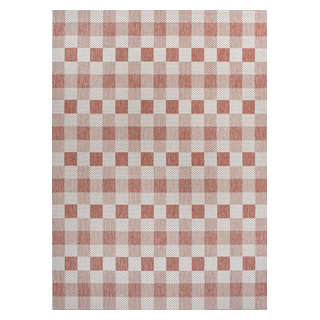 Darcy Traditional Geometric Bold Gingham Black/Cream 3x5 Indoor/Outdoor ...