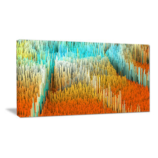 "Macro Render Structure, Yellow and Orange" Canvas Print, 60"x28 ...