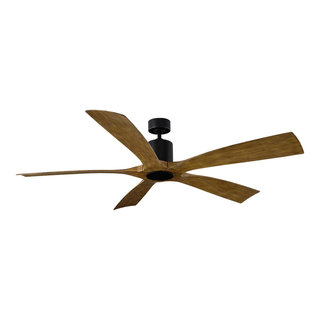 Aviator 5-Blade Ceiling Fan, Graphite/Weathered Gray - Transitional ...