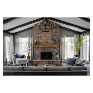 Bonniwell Whole Home Transformation - Transitional - Living Room ...
