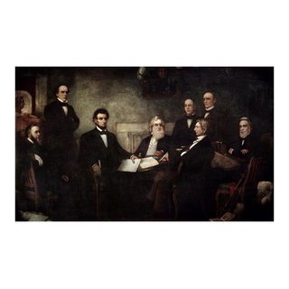 "The First Reading of the Emancipation Proclamation" Paper Art, 32"x20 ...