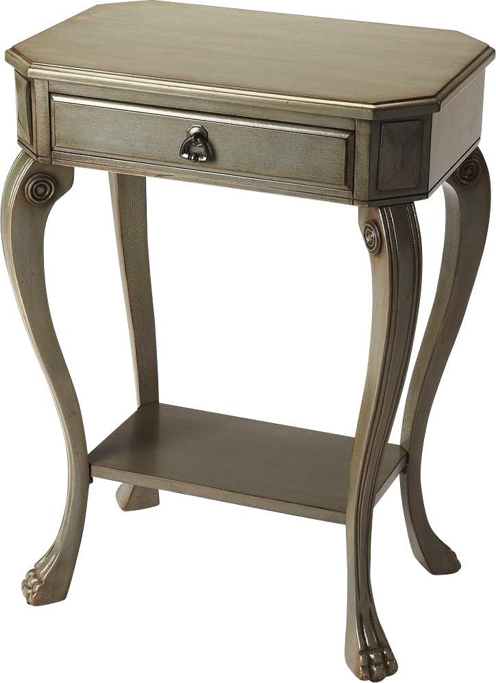 Formal Silver Satin Console Table - Traditional - Console Tables - by ...