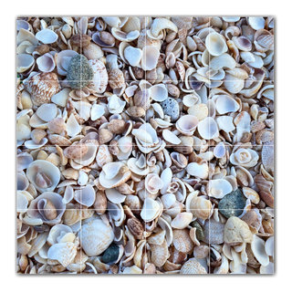 Beach Ceramic Tile Wall Mural HZ500043, 17" Wide x 17" High - Beach ...