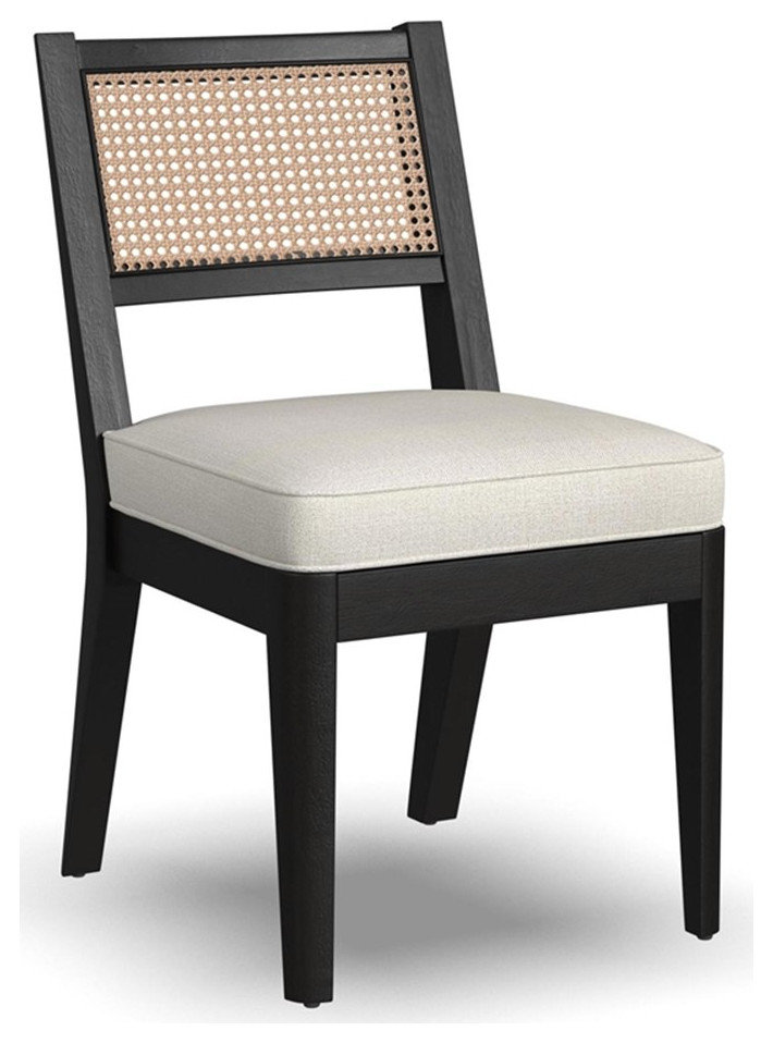 Pemberly Row 7-Piece Mid-Century Wood Rectangle Dining Set in Black ...