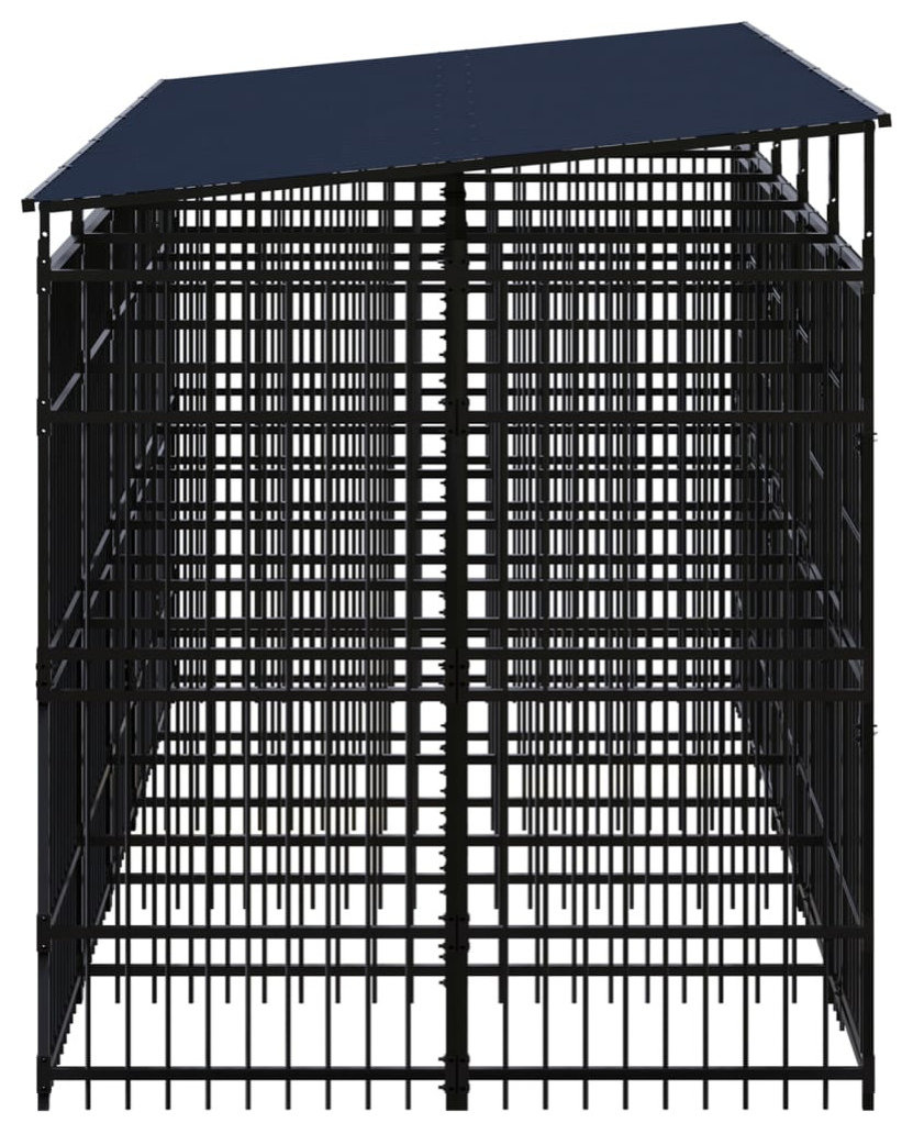 vidaXL Outdoor Dog Kennel Large Dog Crate Dog Cage Exercise Playpen ...