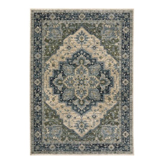 Oriental Weavers Sphinx Aberdeen 051G1 Traditional Rug, Blue and Beige ...