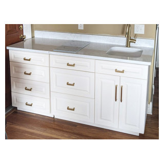 Custom Traditional Raised Panel Kitchenette with Quartz Countertop ...