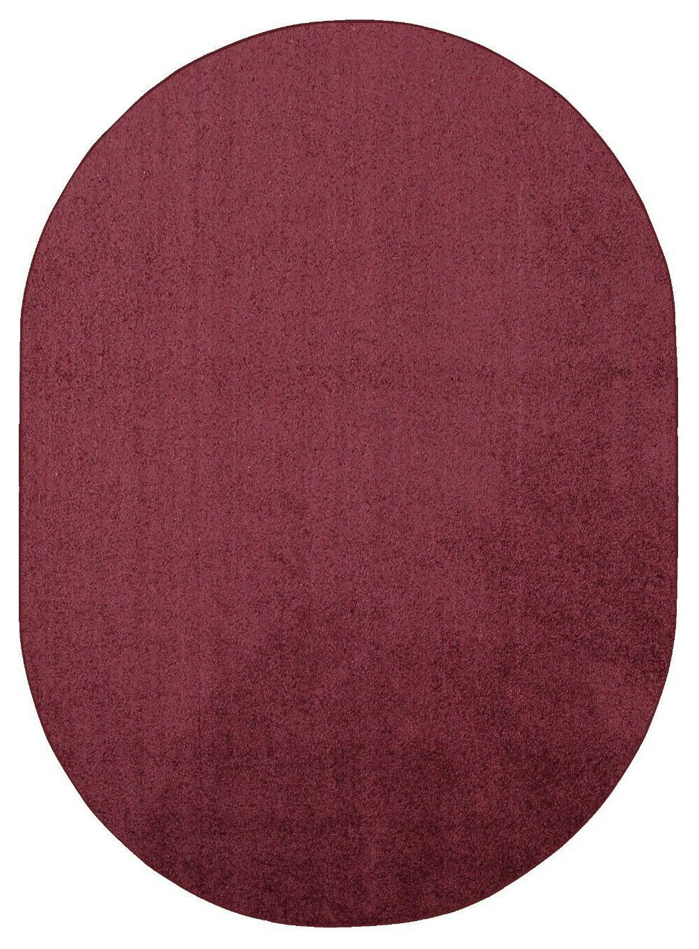 Furnish My Place Cranberry Solid Color Rug Made In Usa, 4' x 24' Oval ...
