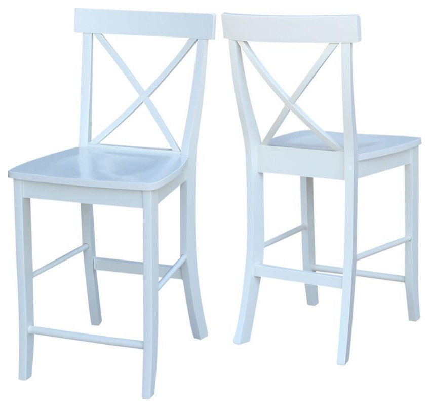 X-Back Counter height Stool - Transitional - Bar Stools And Counter ...