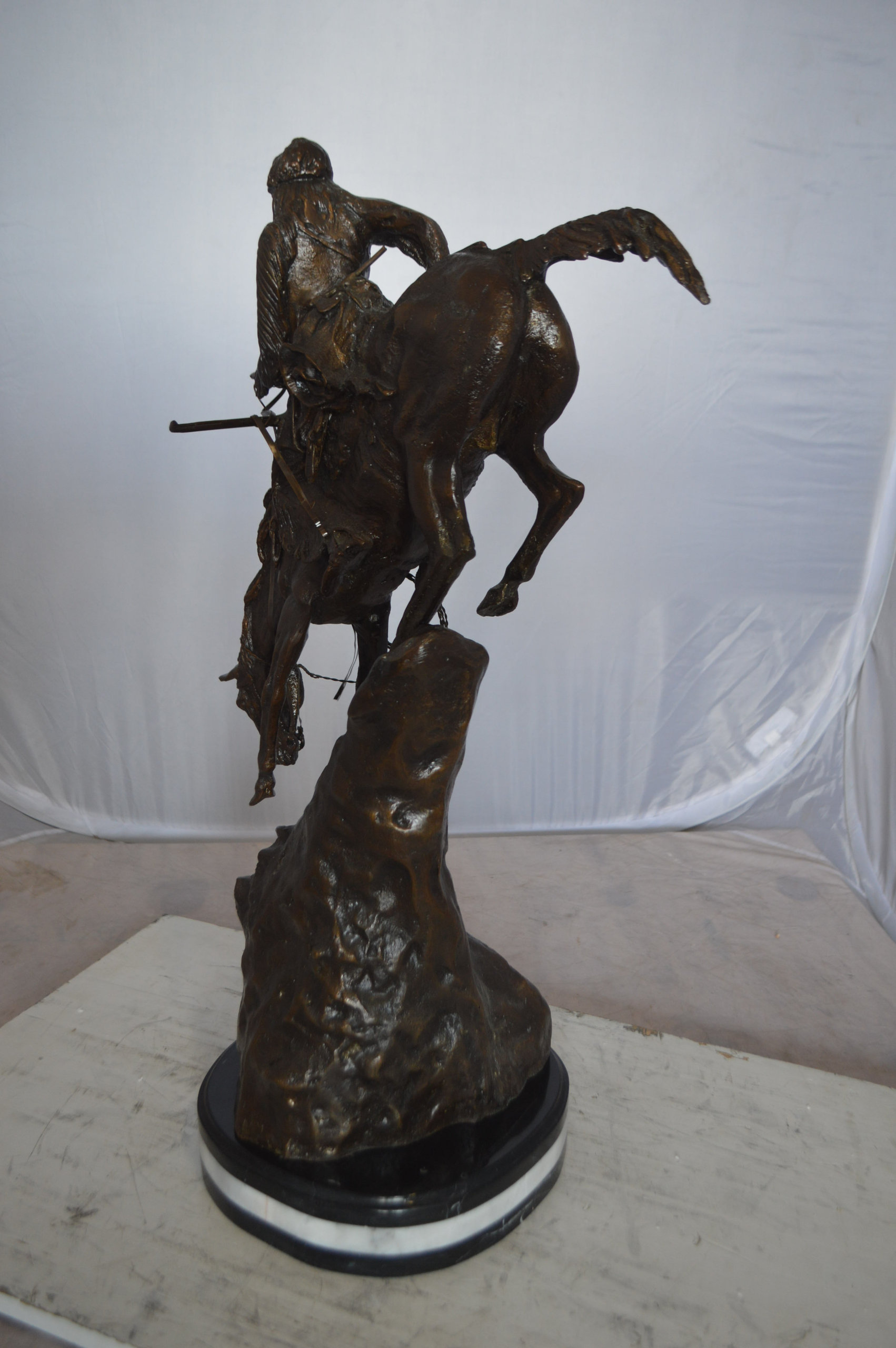 Mountain Man by Remington Bronze Statue - Size: 11"L x 11"W x 30"H ...