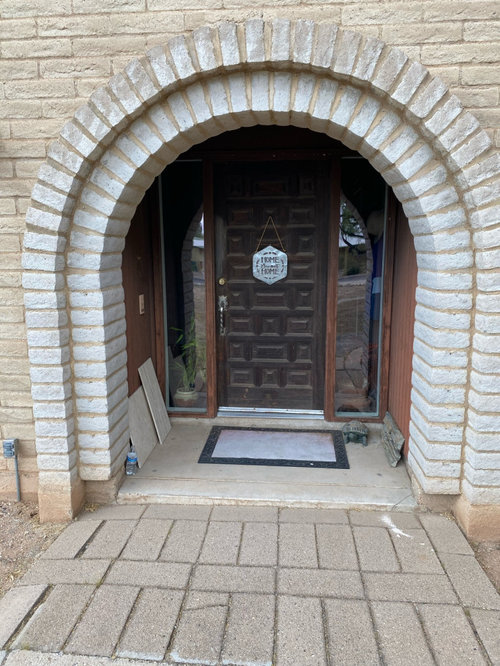 Exterior front door siding