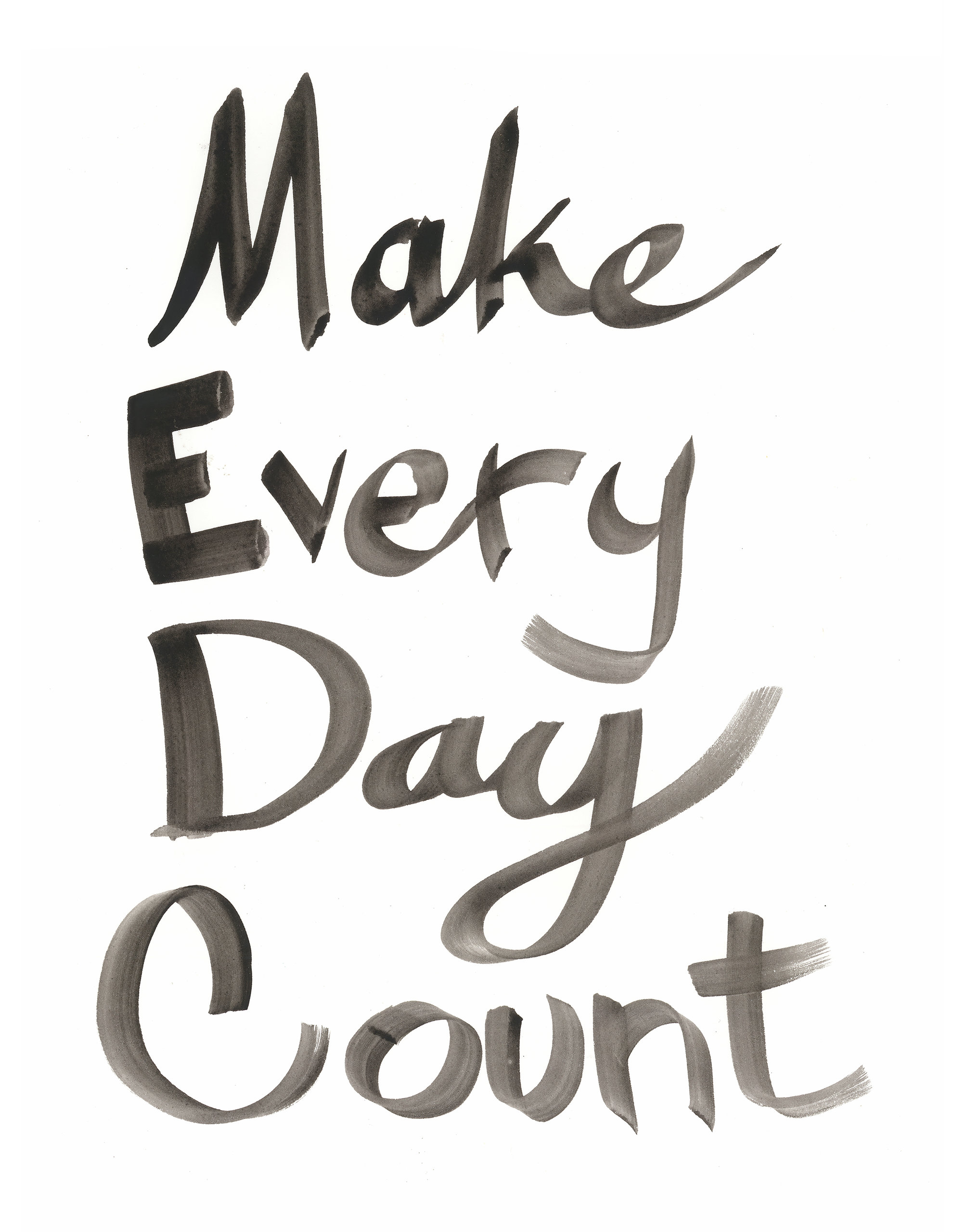 Make Every Day Count Artwork, 36x48 - Contemporary - Prints And Posters ...