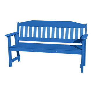Phat Tommy All Weather Outdoor Bench - 5 ft Garden Bench with Back ...