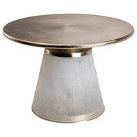 Metal Top, 17" Nebular Side Table, Frost, 24x24x17" - Contemporary ...