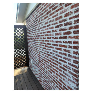 Close up of traditional German smear style - Rustic - Exterior - Denver ...