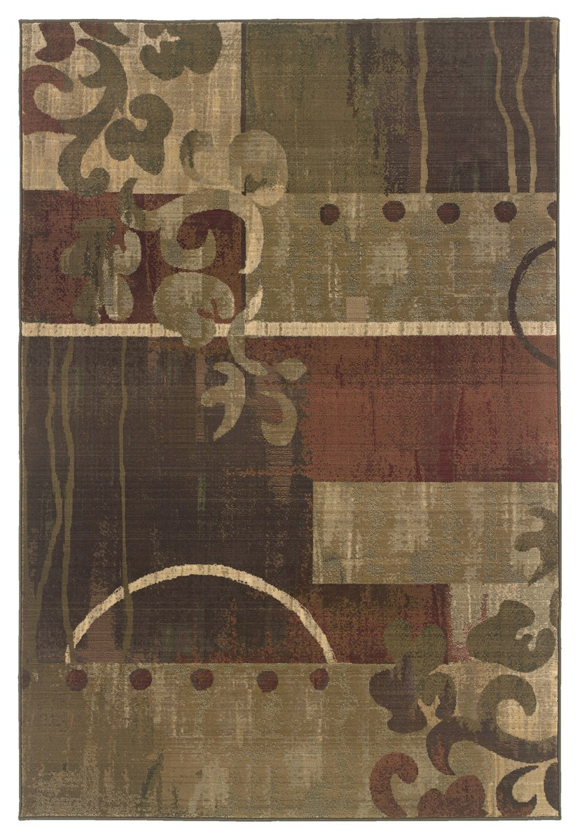 Oriental Weavers Sphinx Generations Contemporary Green Rug, 2'x3 ...