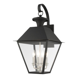 Lane Wood 4-Light Outdoor Wall Lantern, Coastal Style 15x27.5 ...