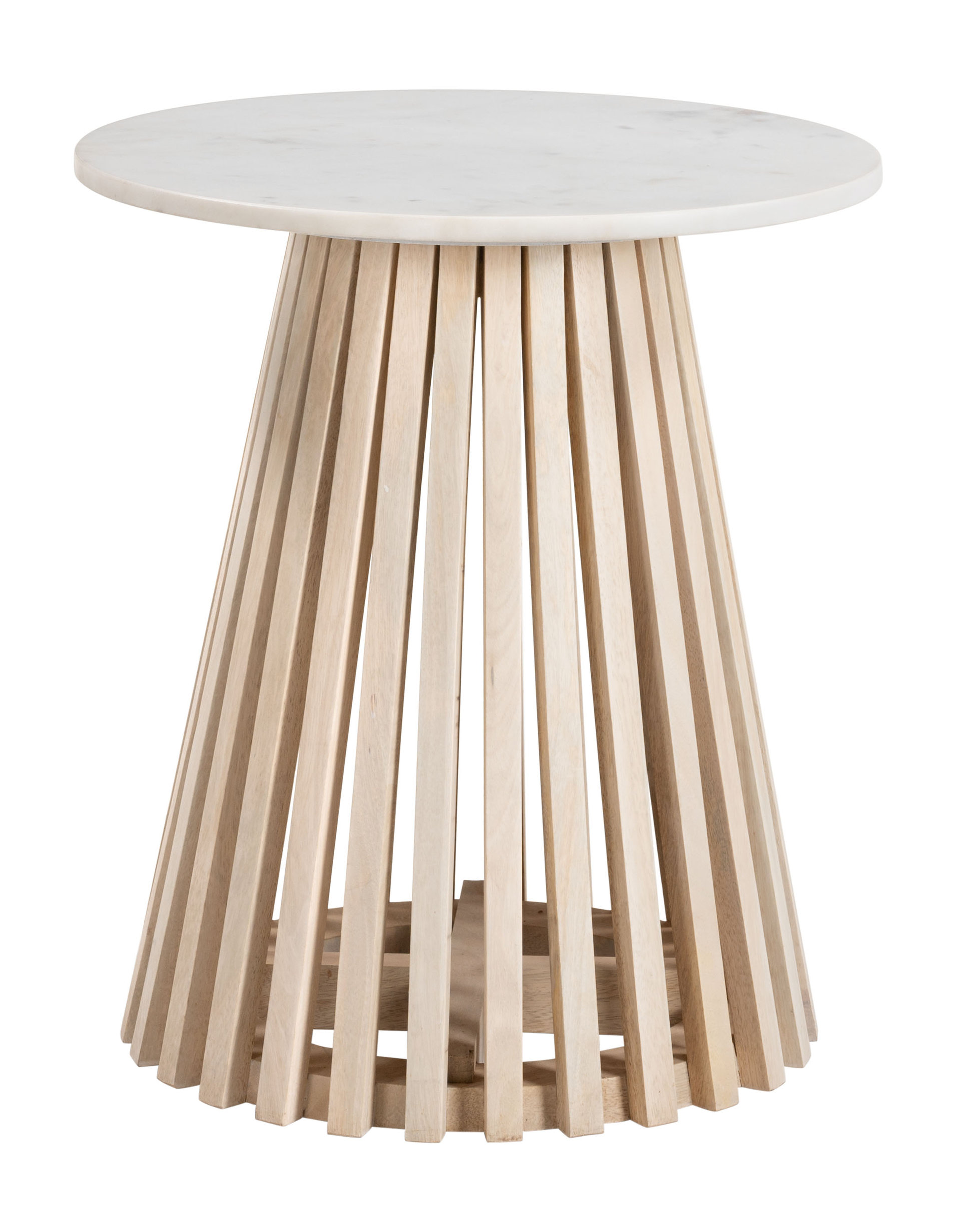 Mazara Side Table White/Natural - Transitional - Side Tables And End ...