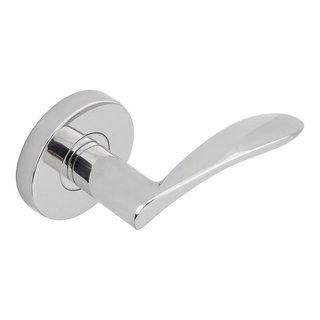 Crest Lever, Tubular Privacy, Satin Stainless Steel, 2-3/8" Backset ...