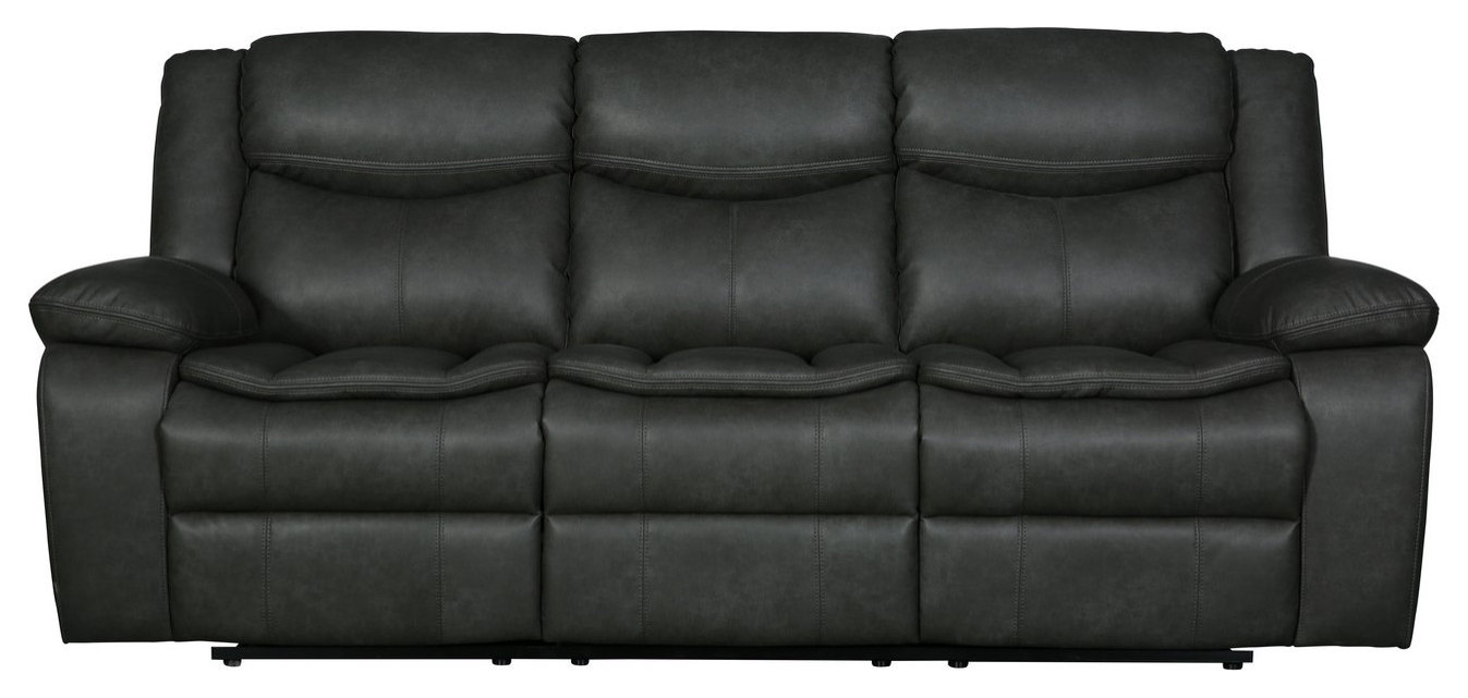 HomeRoots 150" X 72" X 80" Gray Sofa Love - Contemporary - Loveseats ...