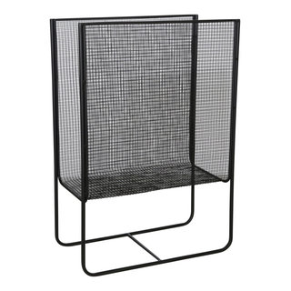 Sagebrook home Metal 20" Mesh Magazine Rack, Black - Industrial ...