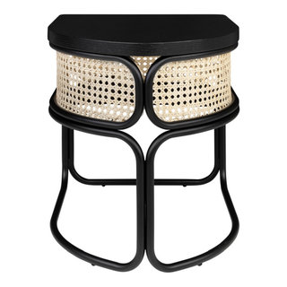 Rattan Accent Coffee Table, Versmissen Hoops - Tropical - Side Tables ...