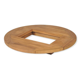 vidaXL Table Top Wooden Round Table Top Replacement for Beer Crate ...